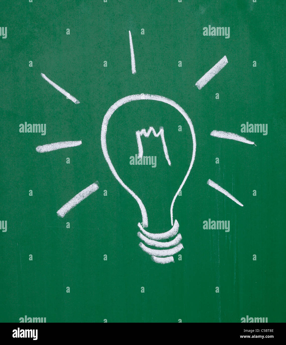 light bulb on a chalkboard Stock Photo - Alamy