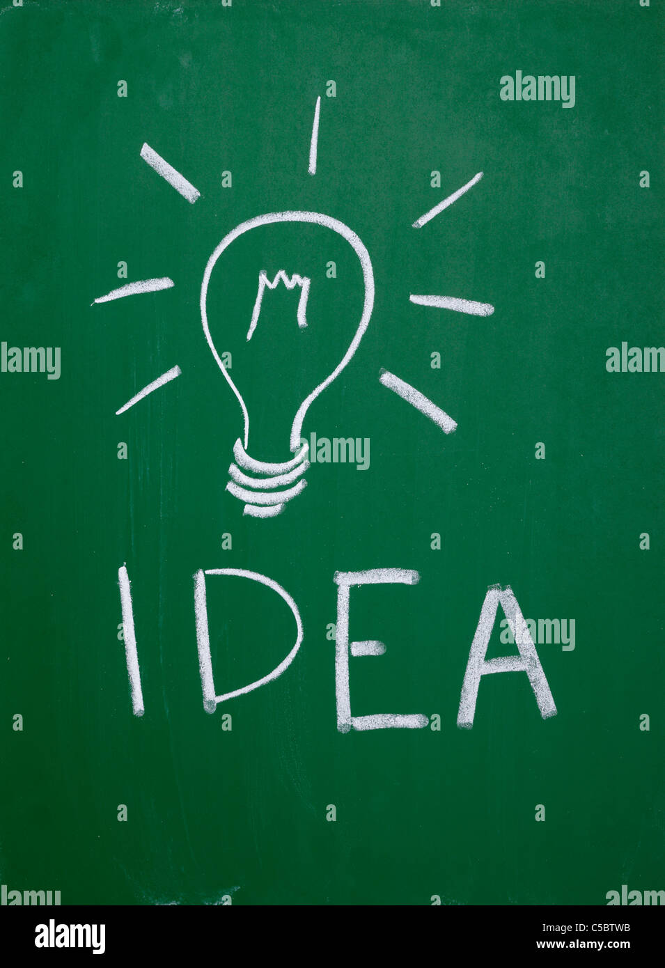 light bulb on a chalkboard Stock Photo - Alamy