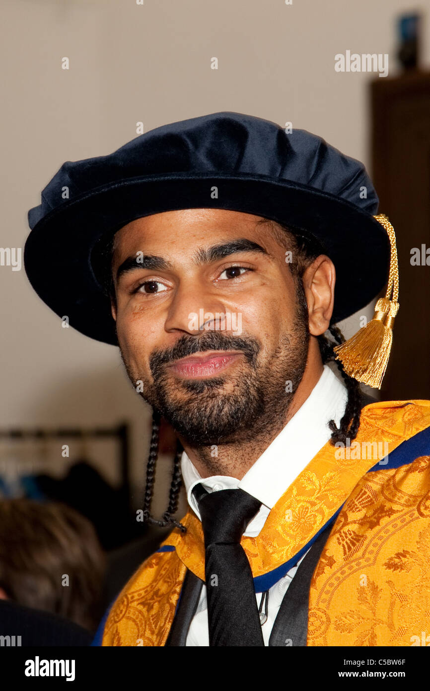 David Haye heavy weight world boxing champion receives a Doctor of ...