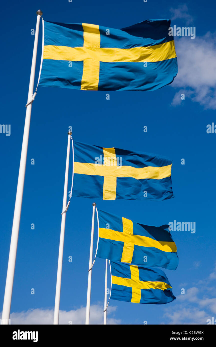 Swedish flag flags hi-res stock photography and images - Alamy