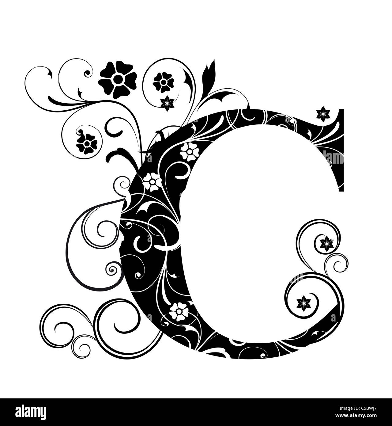 Decorated Capital Letter Stock Photo - Alamy