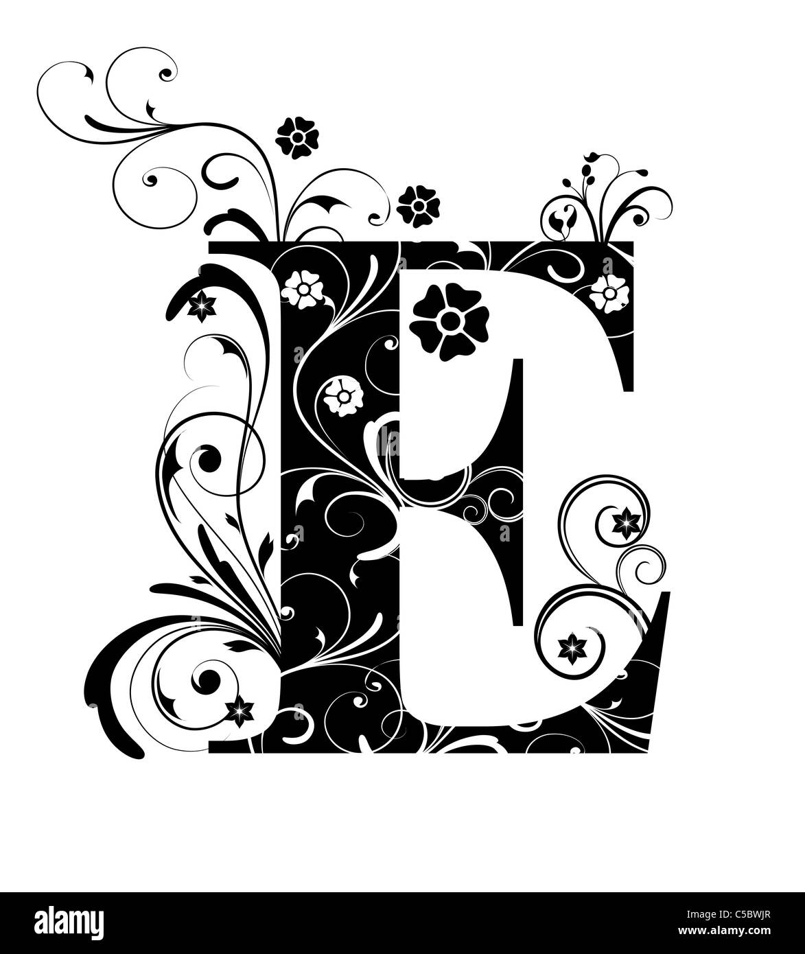 Decorated Capital Letter Stock Photo - Alamy