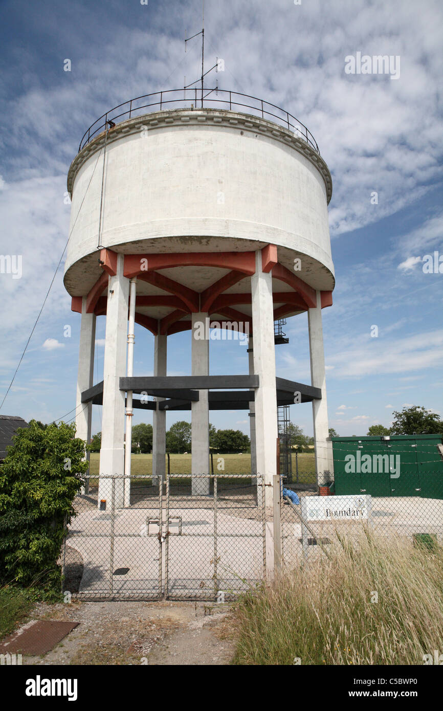 Concrete water tower Smisby In Derbyshire UK Stock Photo - Alamy