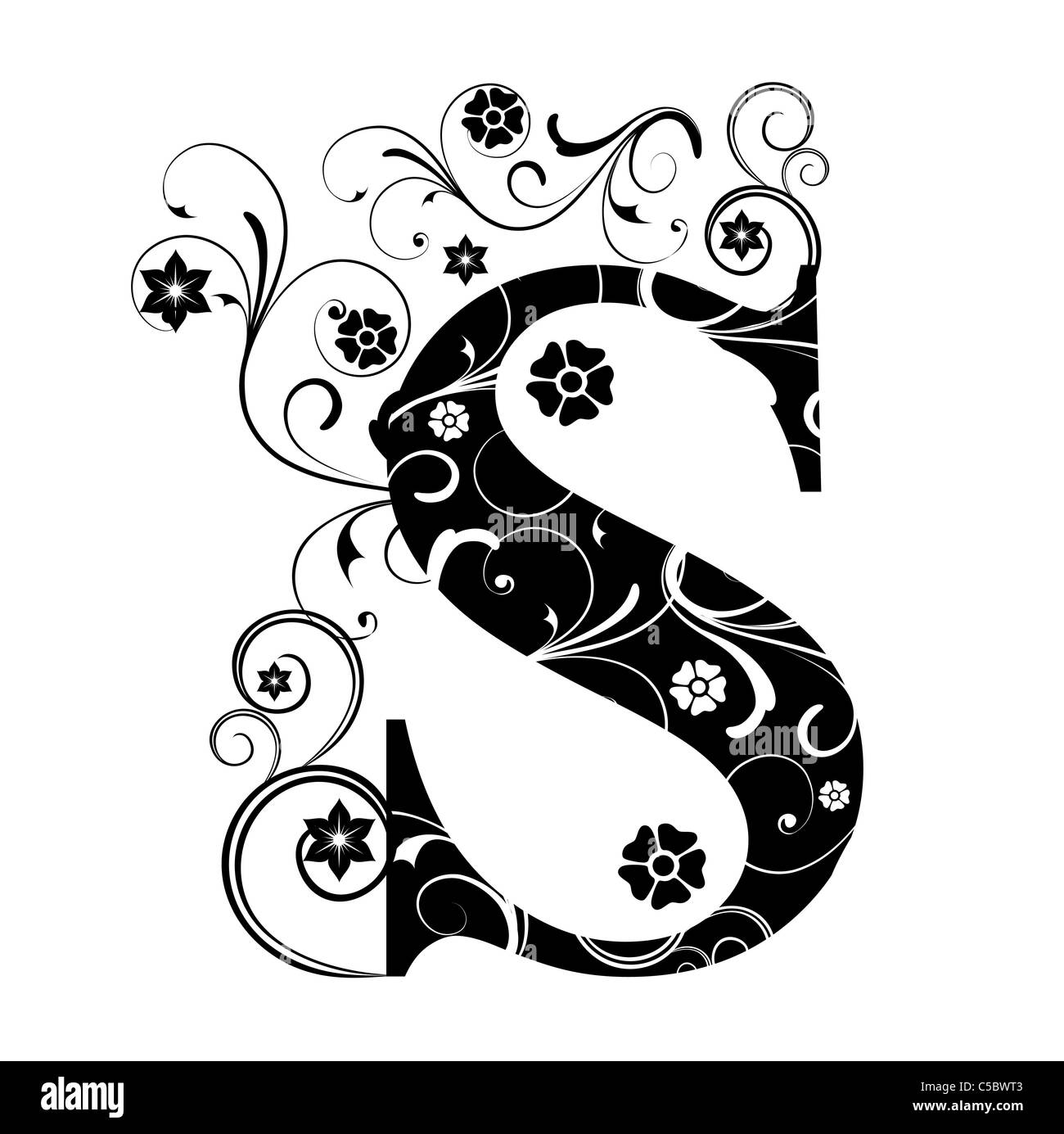 Decorated Capital Letter Stock Photo - Alamy