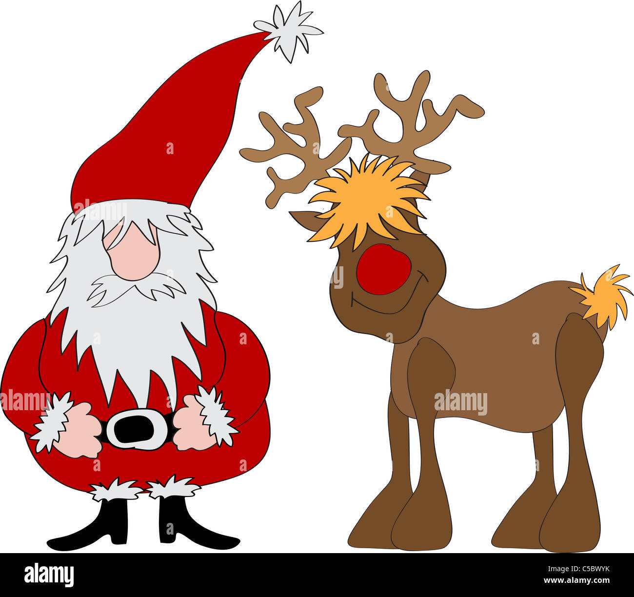 santa claus . reindeer Stock Photo - Alamy
