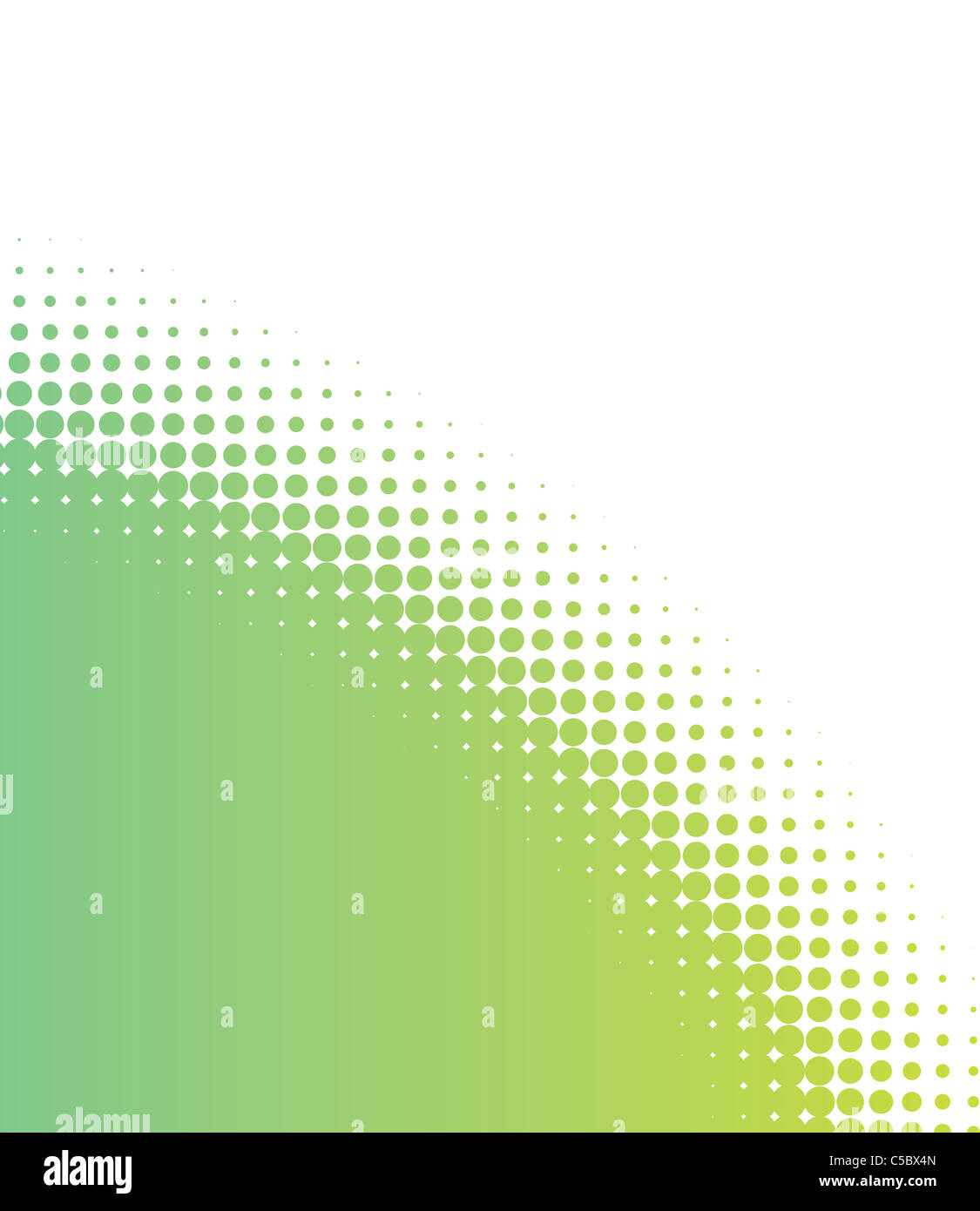 green sunrise circle design with halftone fading dot circles Stock ...