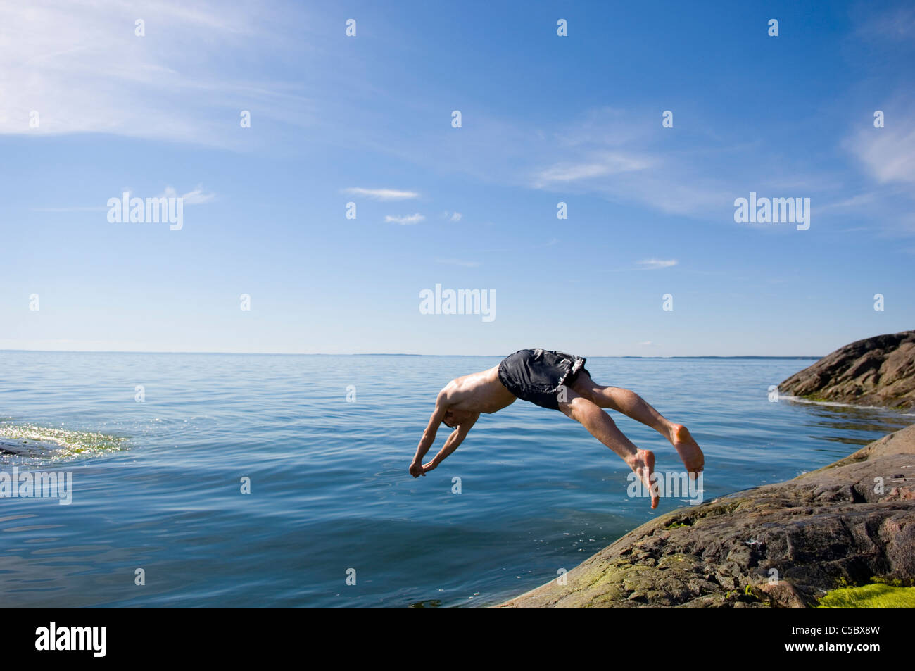 Diving feet boy hi-res stock photography and images - Alamy