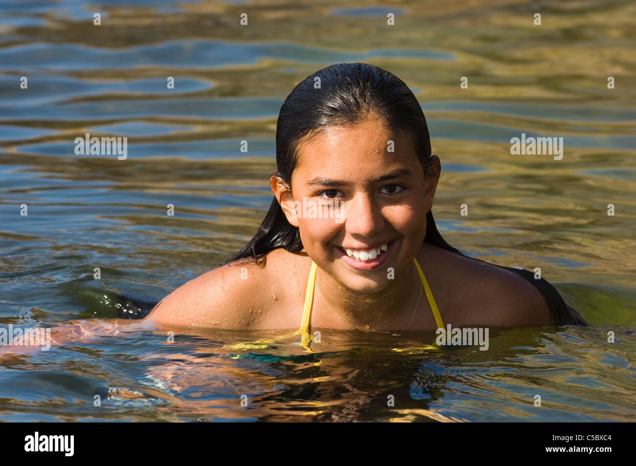 Cheerful Wet Teen Girl High Resolution Stock Photography and Images - Alamy