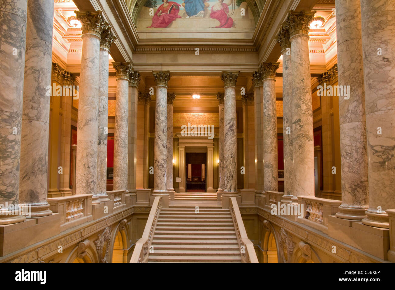 Interior of Minnesota State Capitol at East Wing showing State Supreme ...