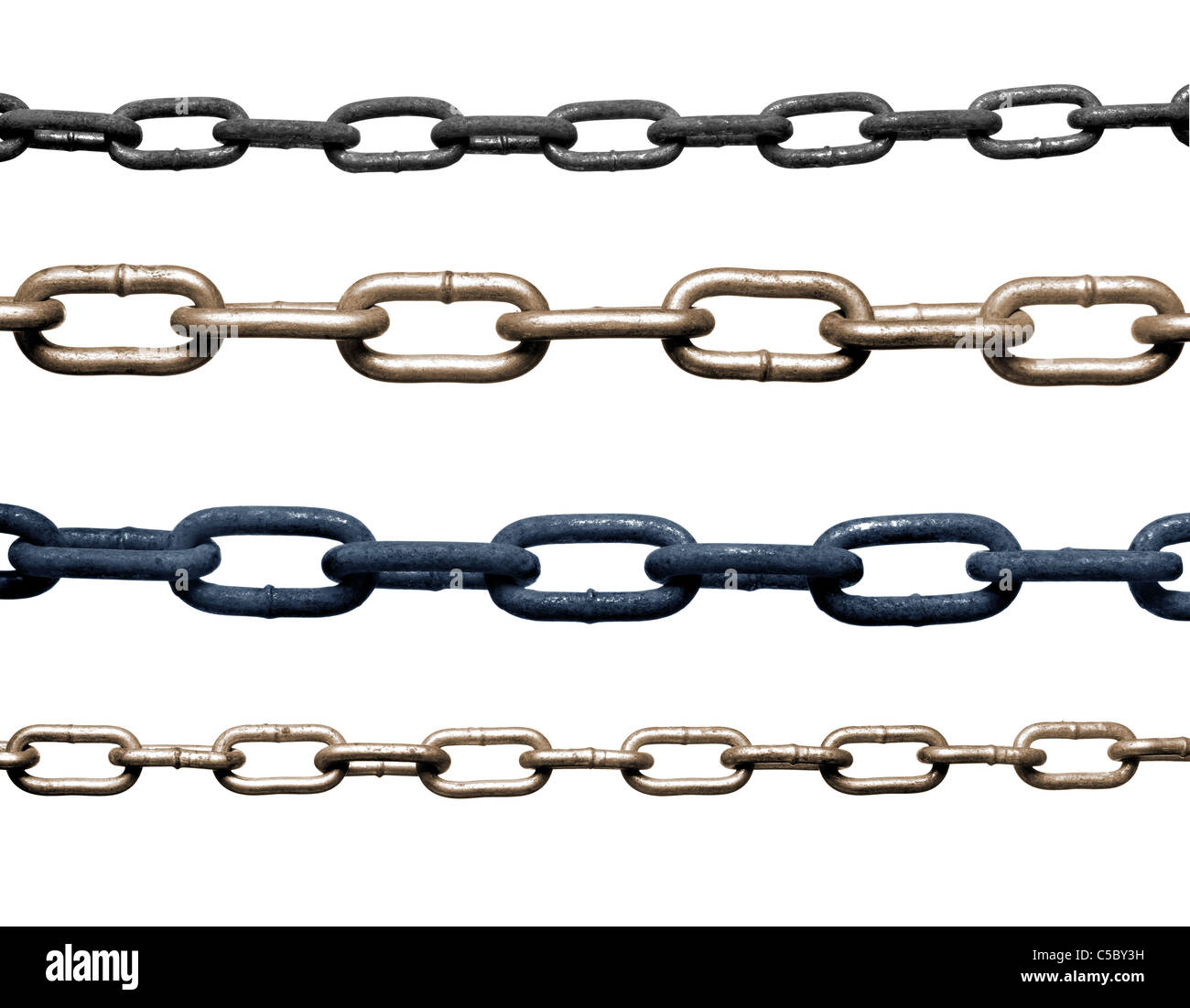 Broken shackle and chain Cut Out Stock Images & Pictures - Alamy