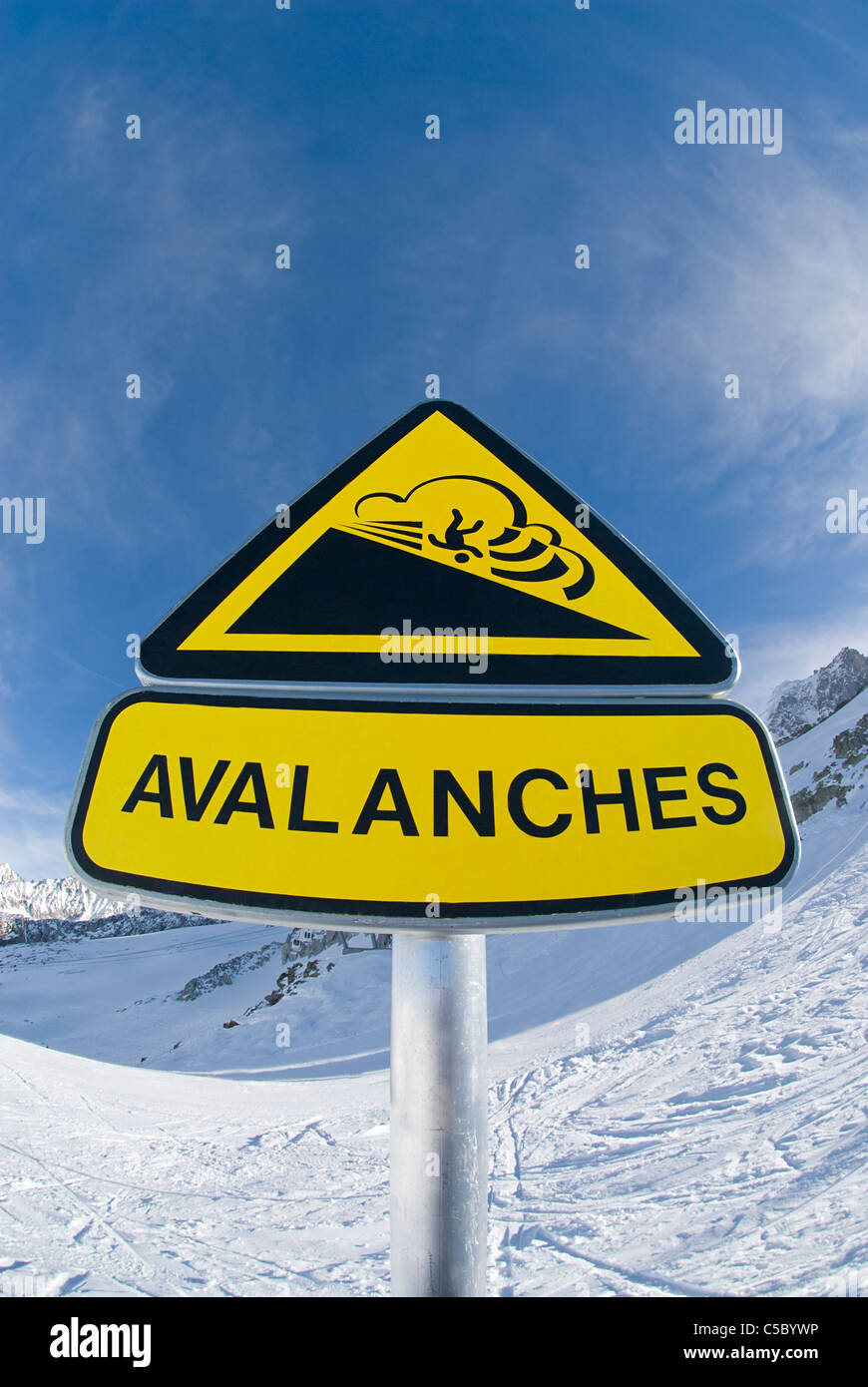 Avalanche Warning Sign High Resolution Stock Photography and Images - Alamy