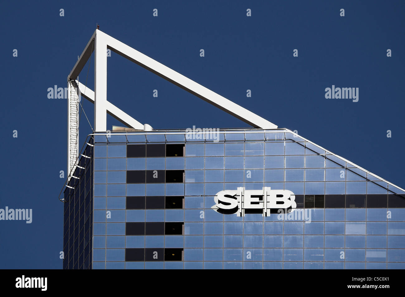 Architecture, modern office building, SEB Eesti Uhispank building, new ...