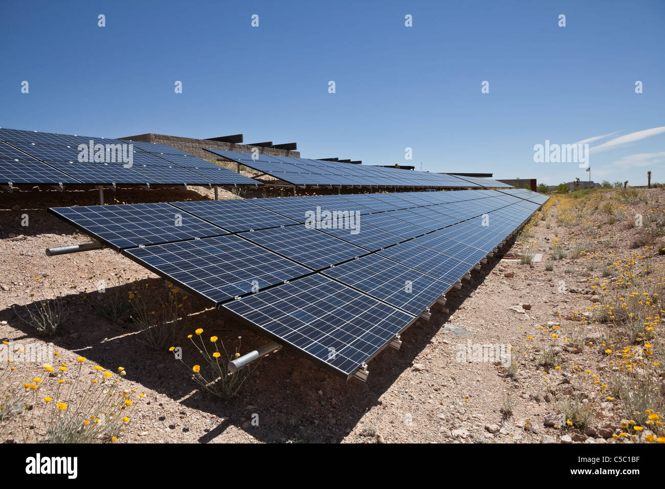 Solar panels at red rock canyon hi-res stock photography and images - Alamy
