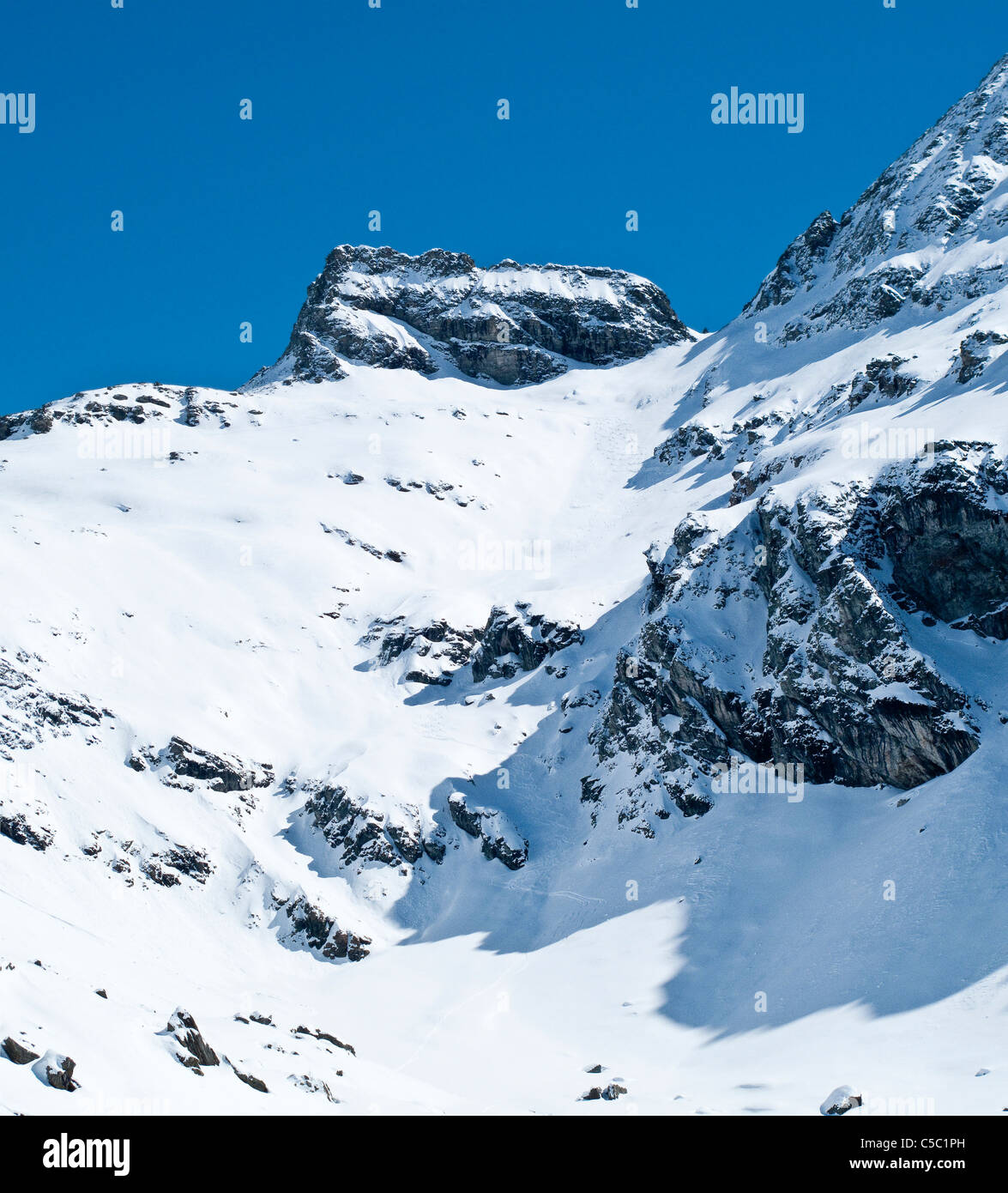 Alps snow blue sky clouds hi-res stock photography and images - Alamy