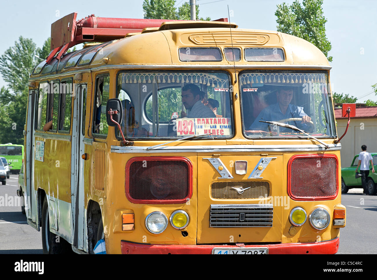 Public bus, Tashkent, Uzbekistan Stock Photo - Alamy