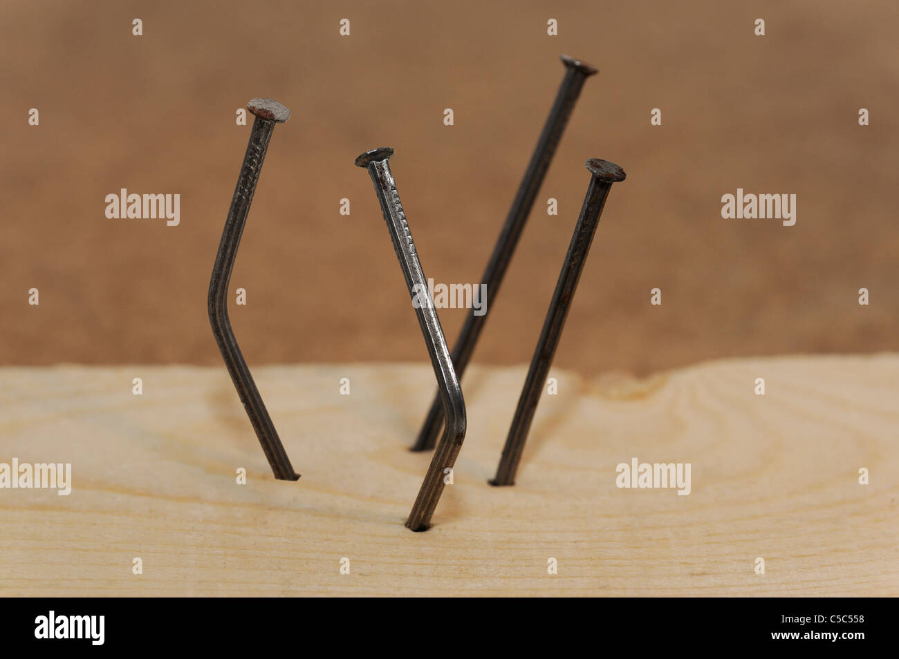 Plank Of Wood With Nail High Resolution Stock Photography and Images ...