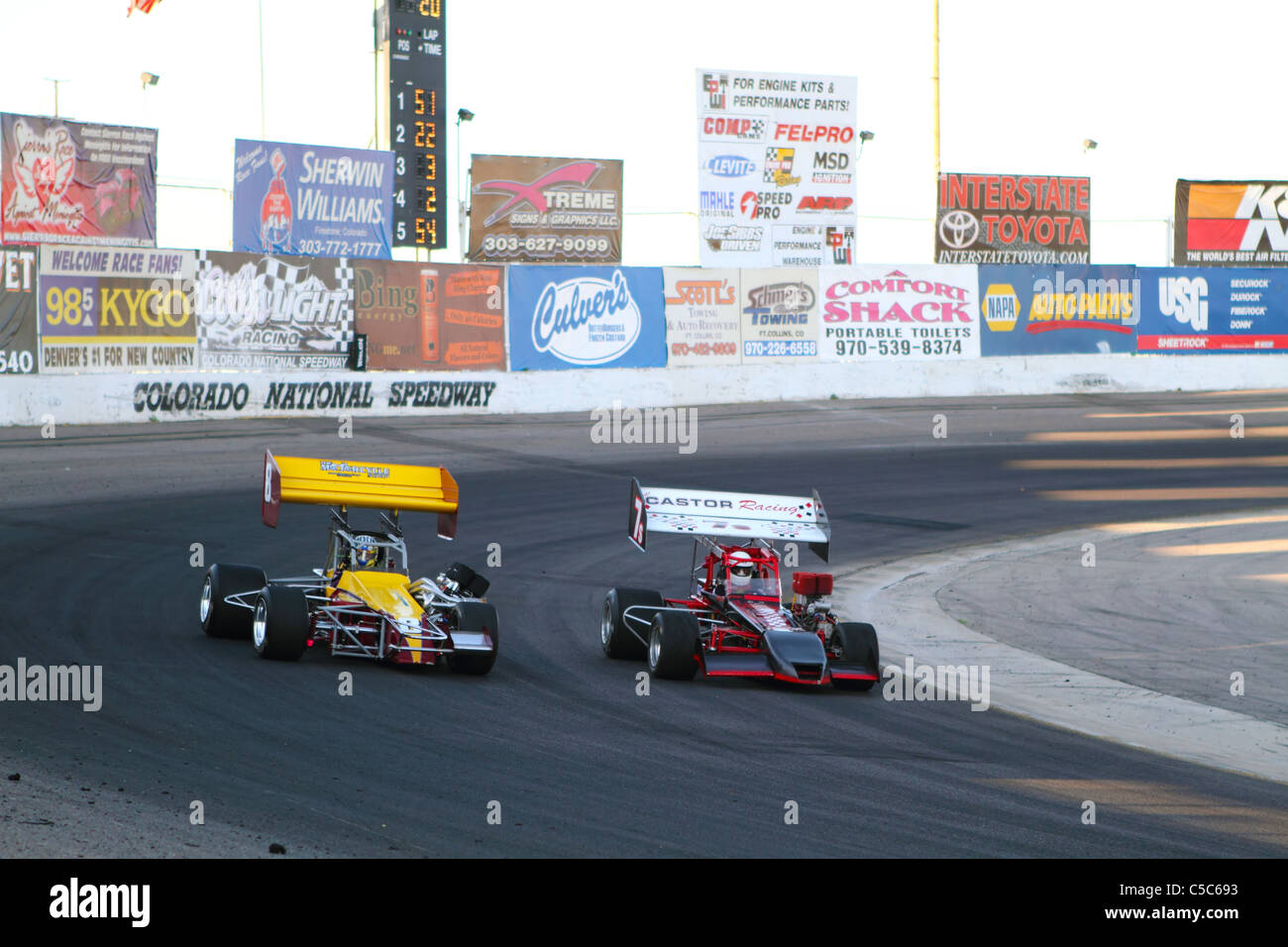 Denver, Colorado - Ian Tolen in the #7 car and Larry Lapoint in the #8 ...