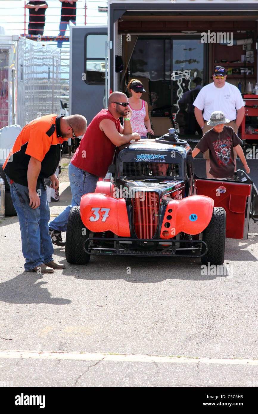 Denver, Colorado - David Richard waits patiently inside his 34 Chevy ...