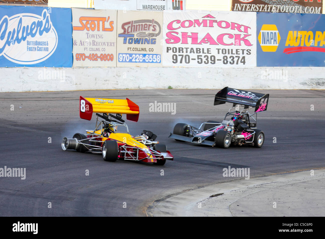 Denver, Colorado - Larry Lapoint in the ERA Supermodified #8 car ...
