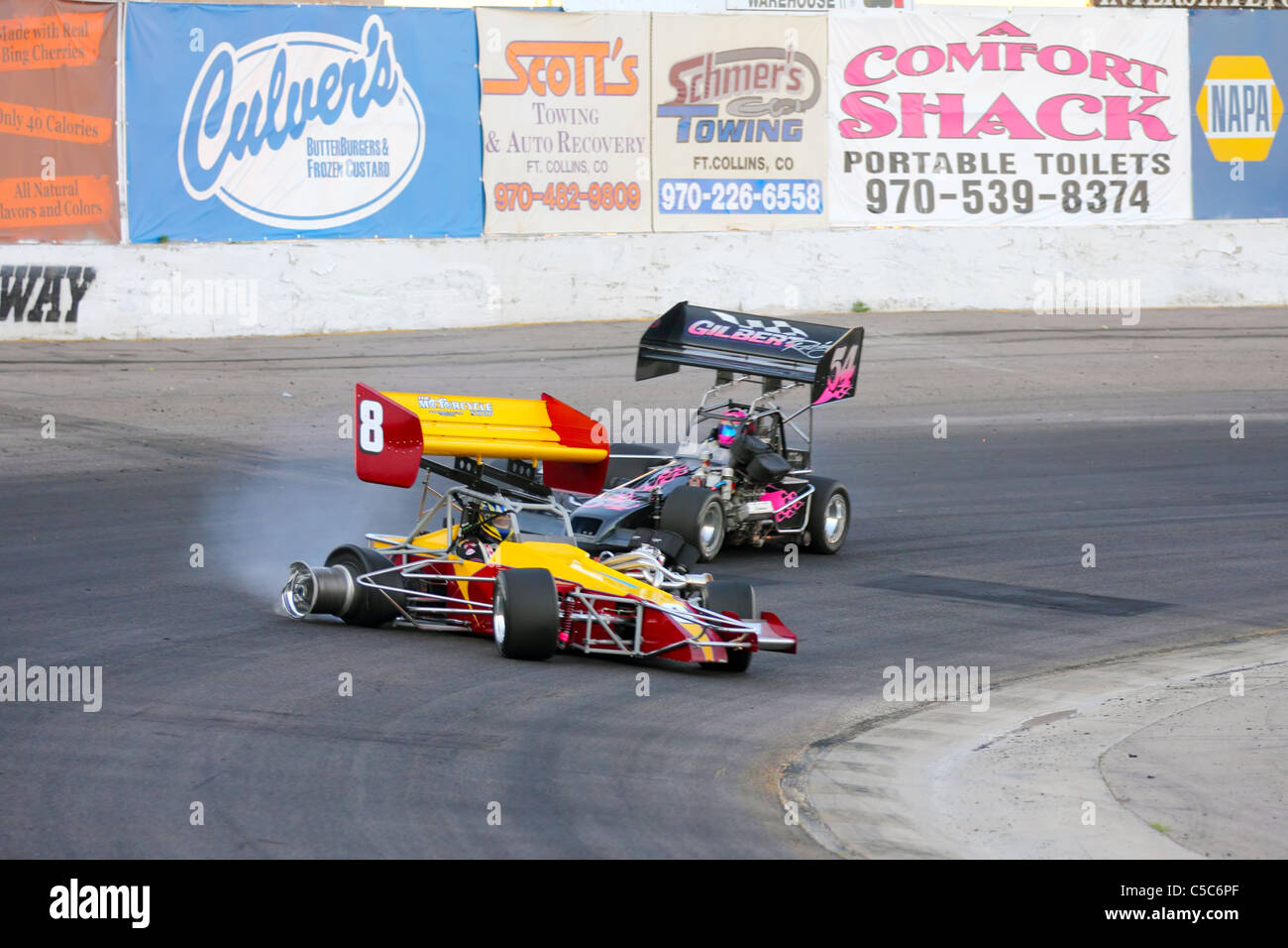 Denver, Colorado - Larry Lapoint in the ERA Supermodified #8 car ...