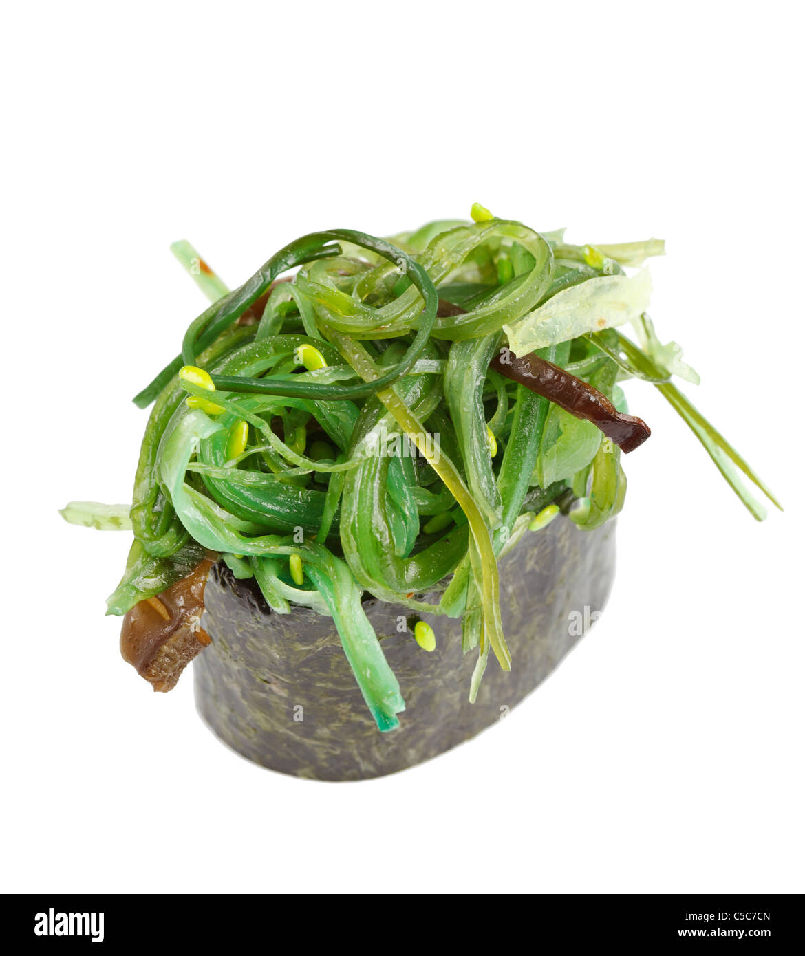 Japanese fresh maki sushi with green seaweed Stock Photo - Alamy