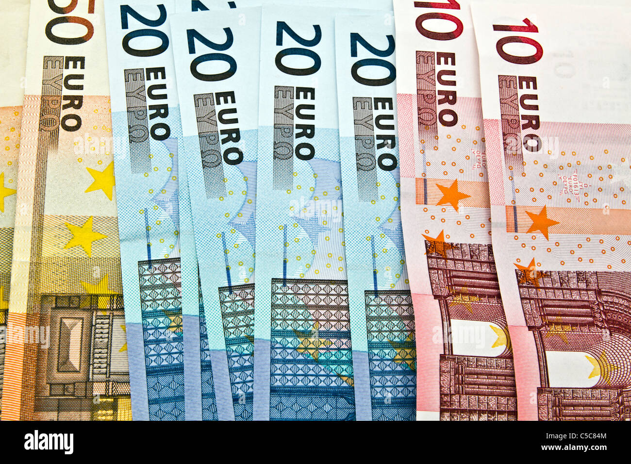 Background of Euro currency closeup Stock Photo - Alamy