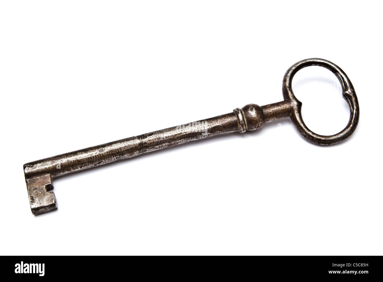An old key closeup on white background Stock Photo - Alamy