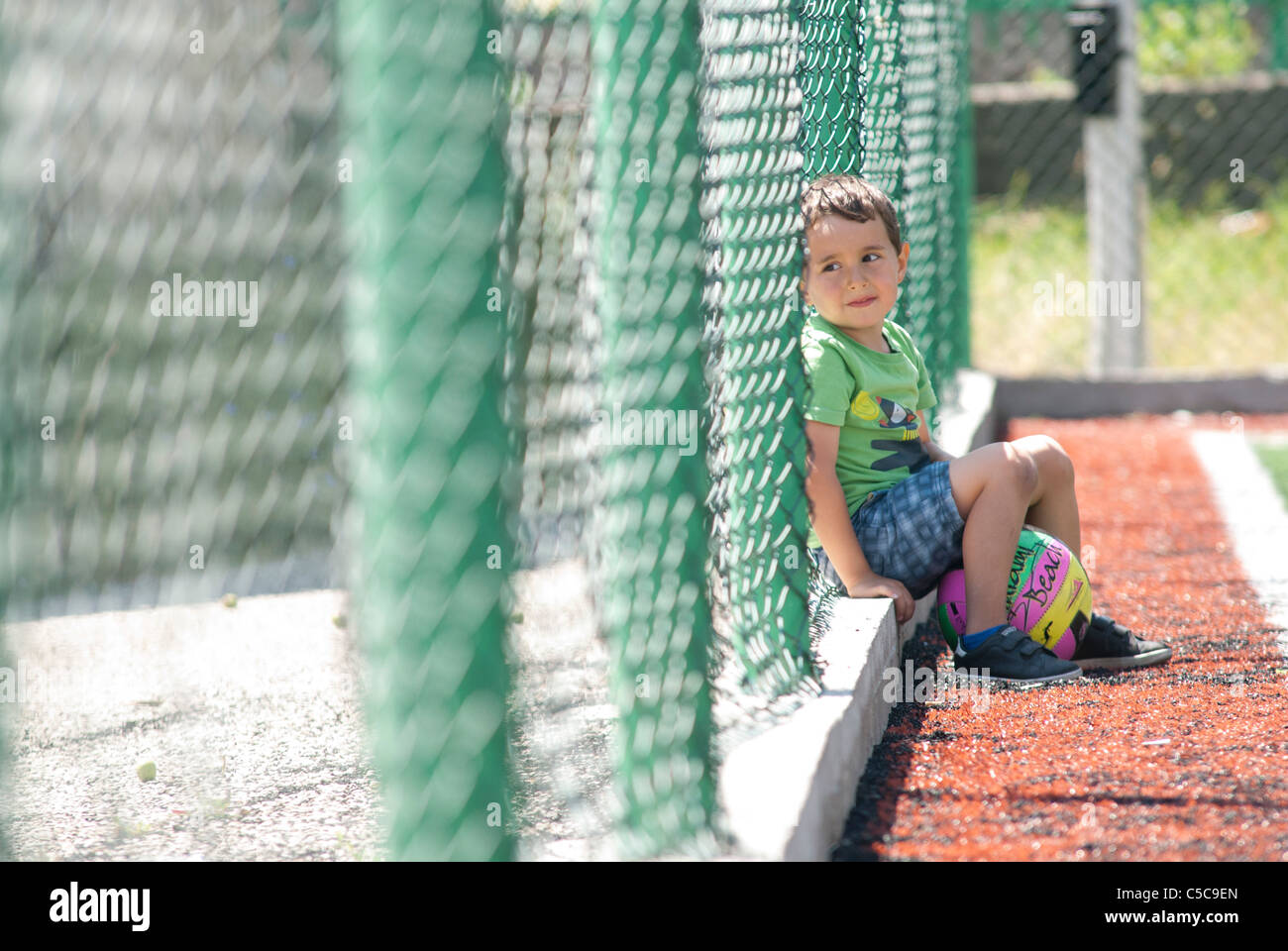 Teen boy tired after sport hi-res stock photography and images - Alamy