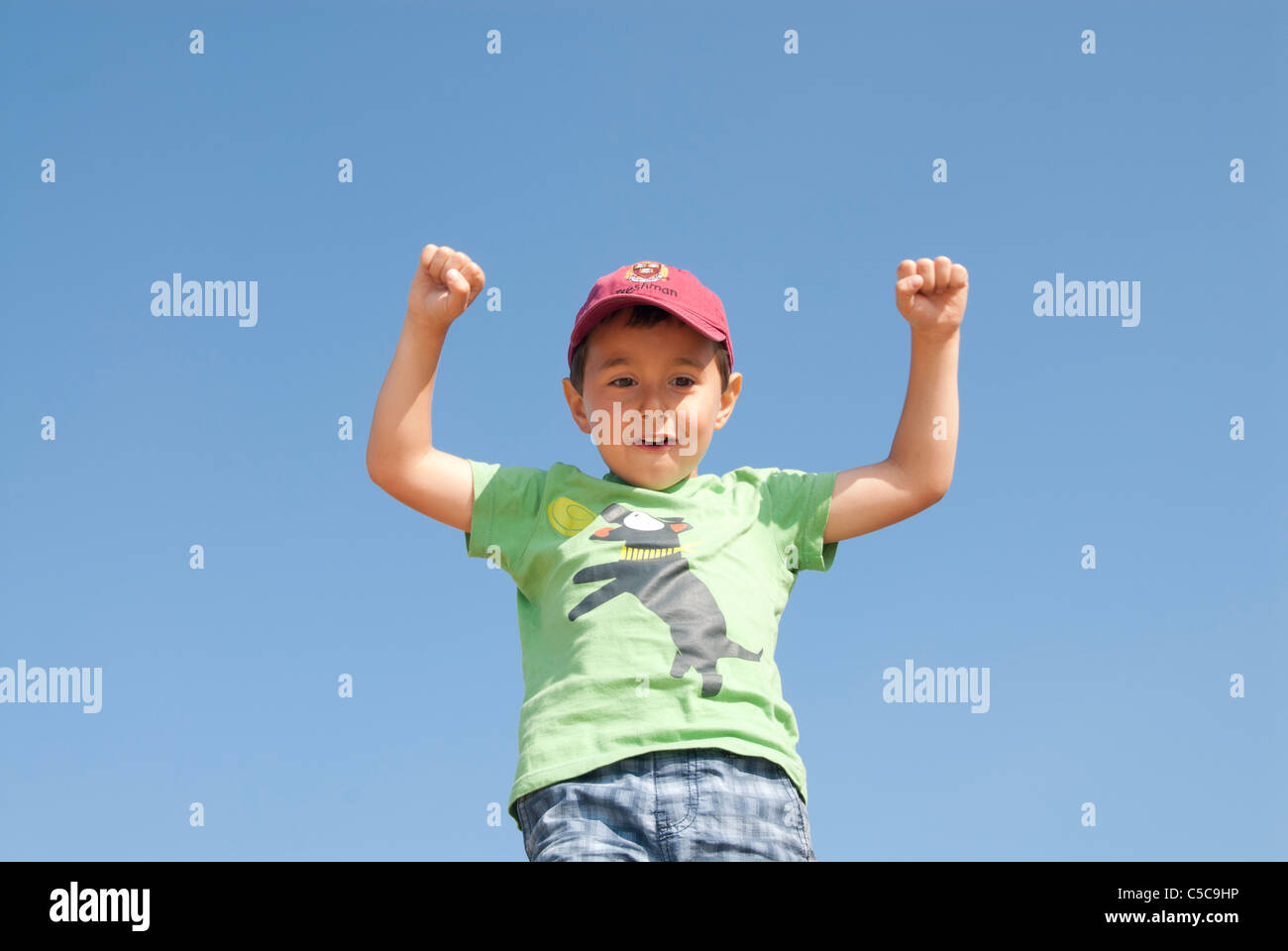 winning,happy boy,jumping, joy Stock Photo - Alamy