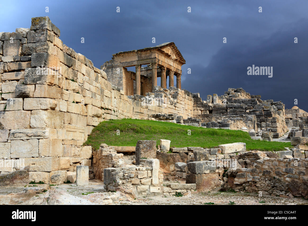 Main temple (168 AD), Dougga (Thugga), UNESCO World Heritage Site ...