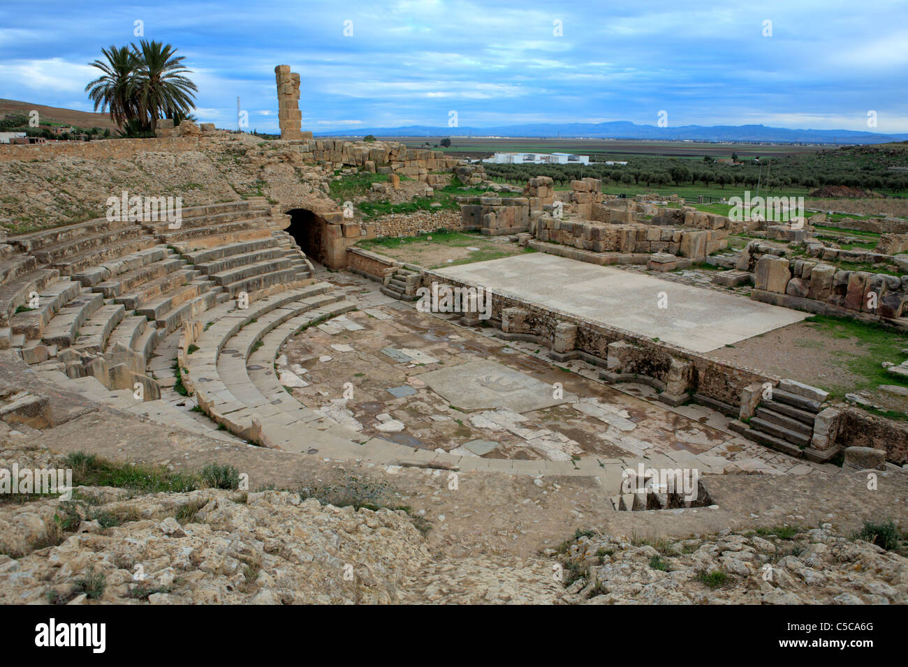 Roman theatre, Bulla Regia, Tunisia Stock Photo - Alamy