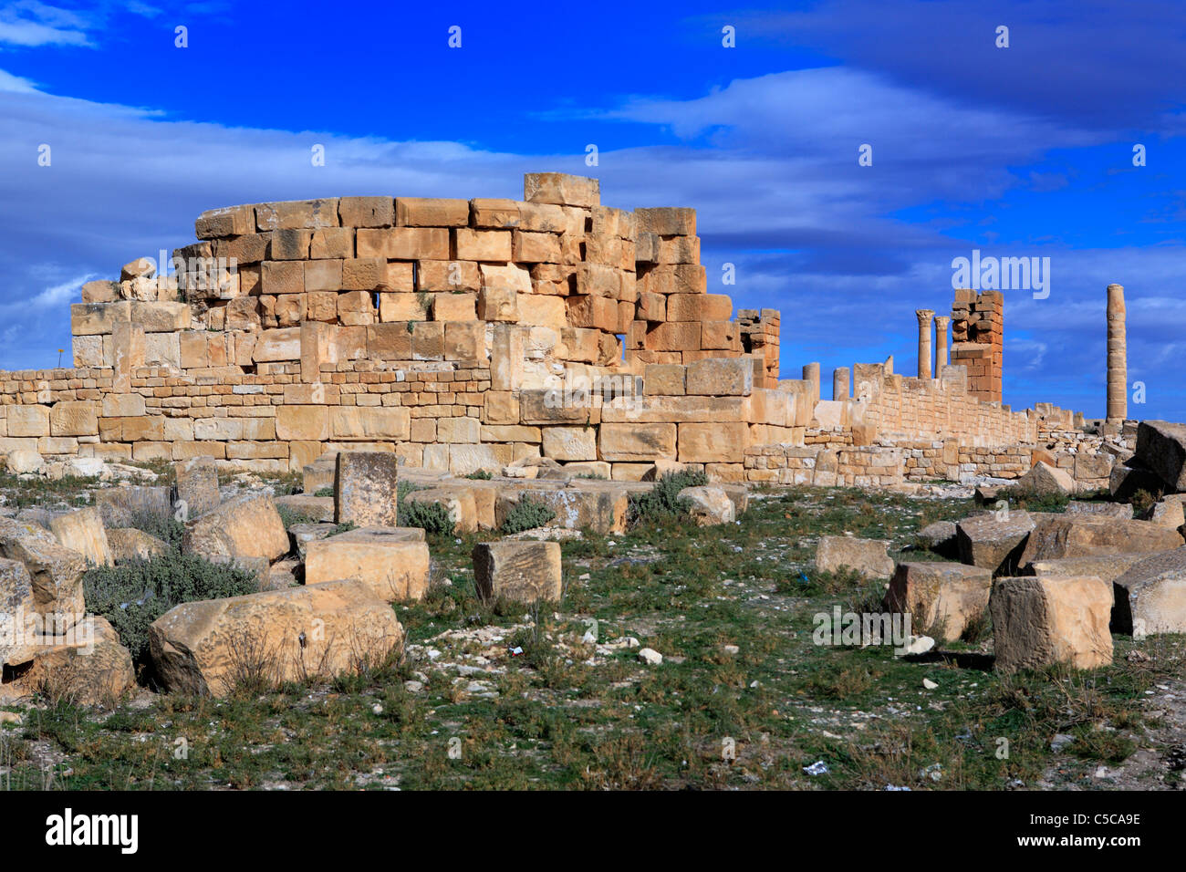 Basilica of Melleus (5th century), Haidra, Maktar, Tunisia Stock Photo ...