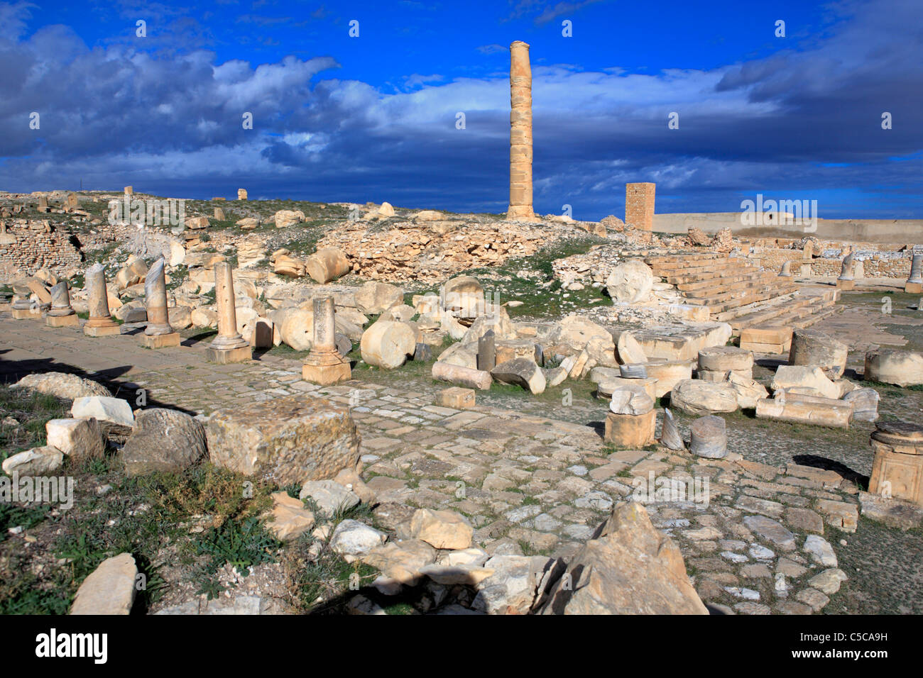 Basilica of Melleus (5th century), Haidra, Maktar, Tunisia Stock Photo ...