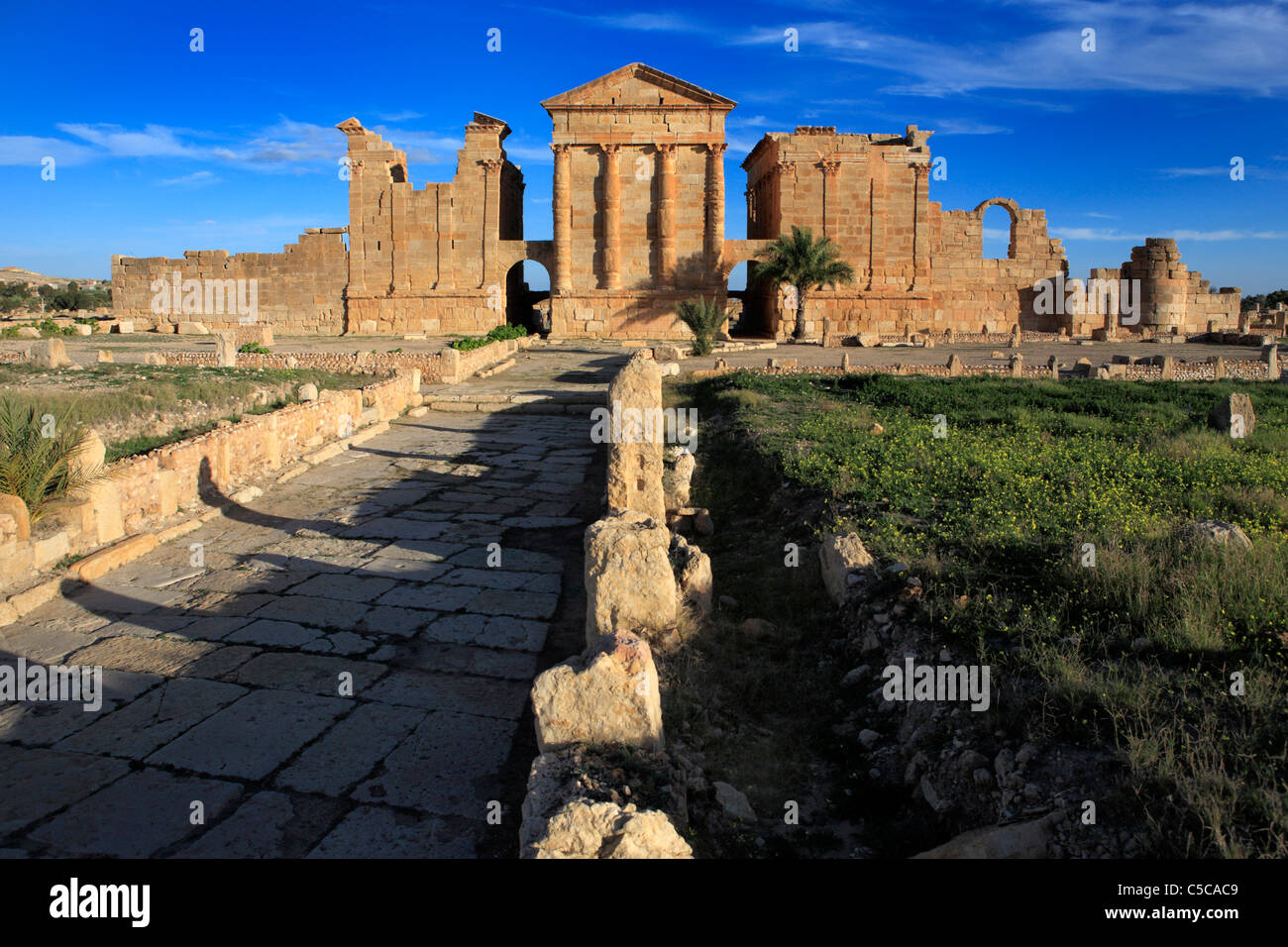 Main temple (2nd century), Sbeitla, Tunisia Stock Photo - Alamy
