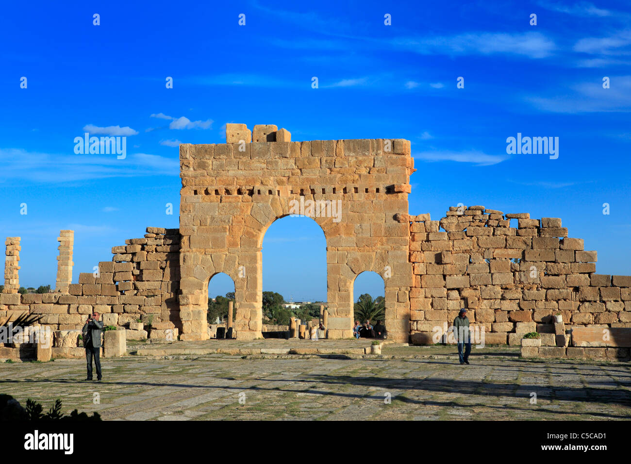 Main temple (2nd century), Sbeitla, Tunisia Stock Photo - Alamy