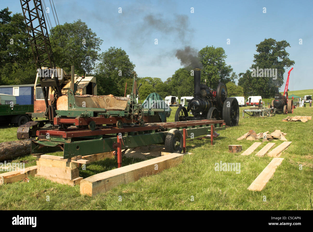 Steam powered saw mill wood hi-res stock photography and images - Alamy