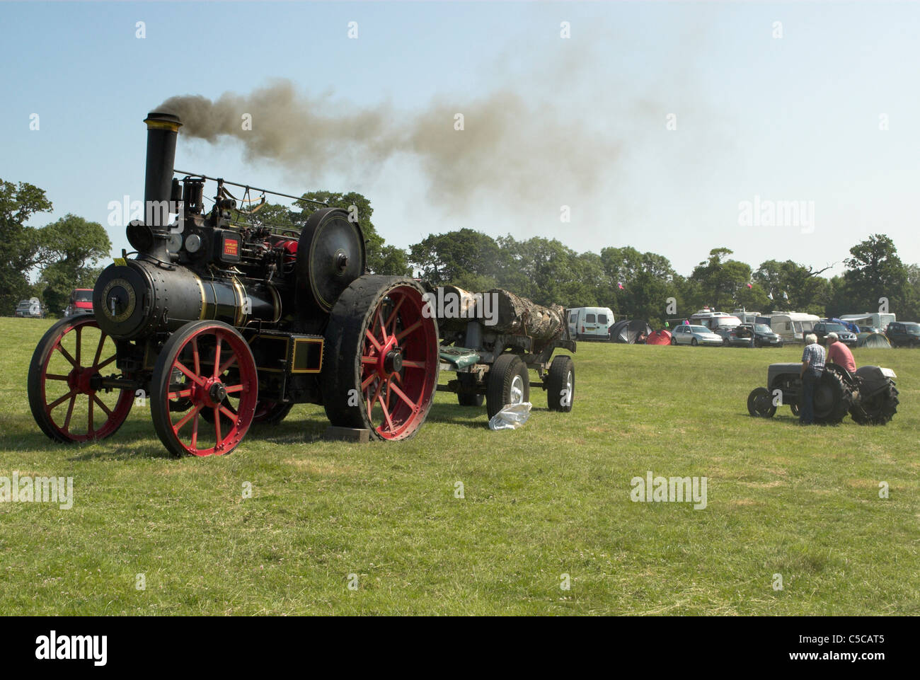 A scene from a Steam Rally featuring a McLaren Traction Engine - West ...