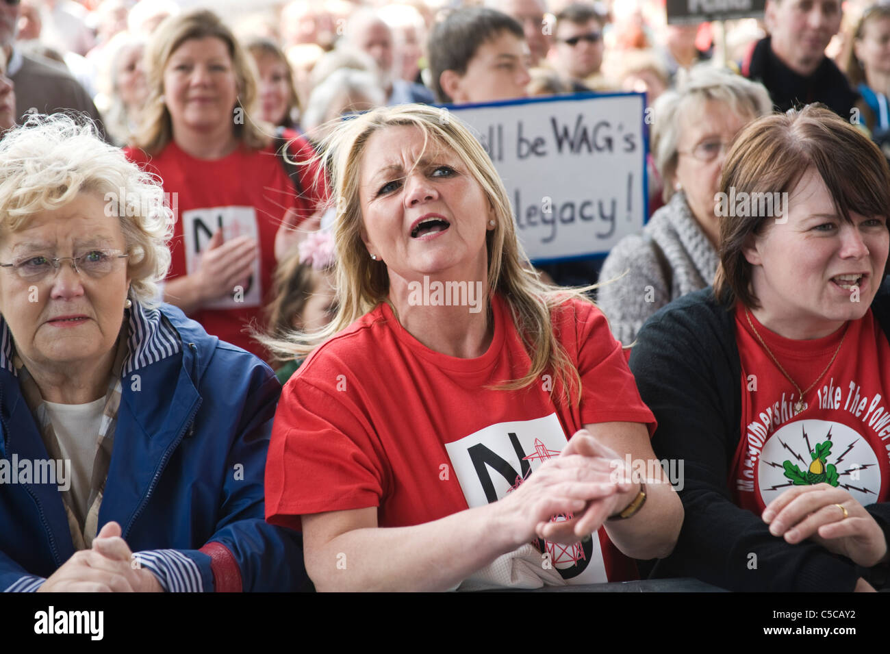 Protest at National Assembly for Wales against windfarms and associated ...