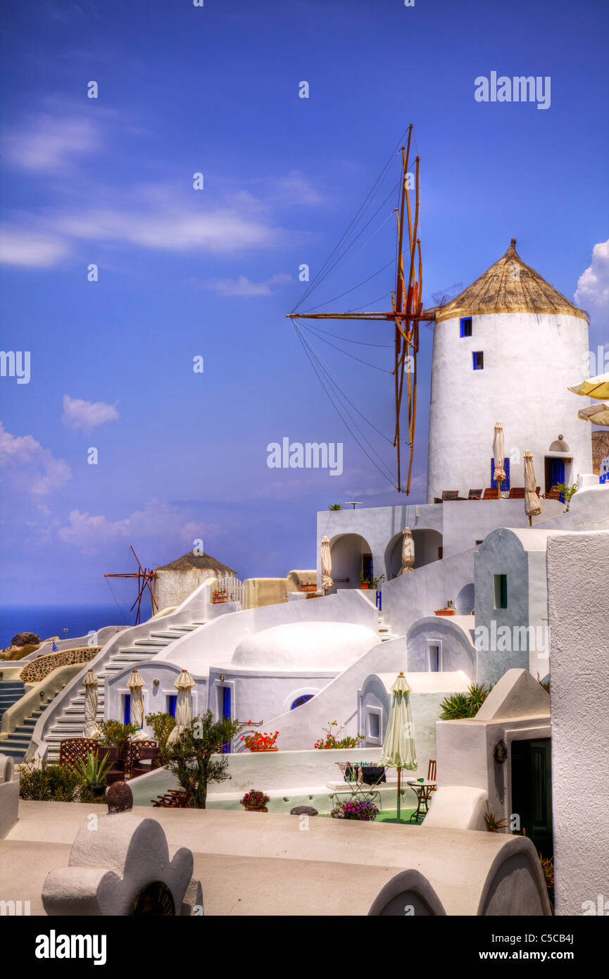 Santorini windmill hi-res stock photography and images - Alamy