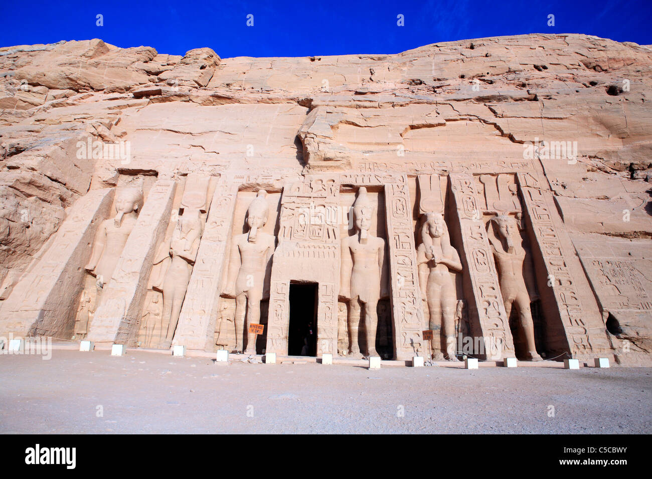 Temple of Nefertari (13th century BC), Abu Simbel, Egypt Stock Photo ...