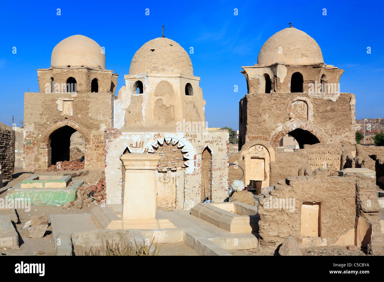 Mausoleum (11th-12th century), Fatimid cemetery, Aswan, Egypt Stock ...