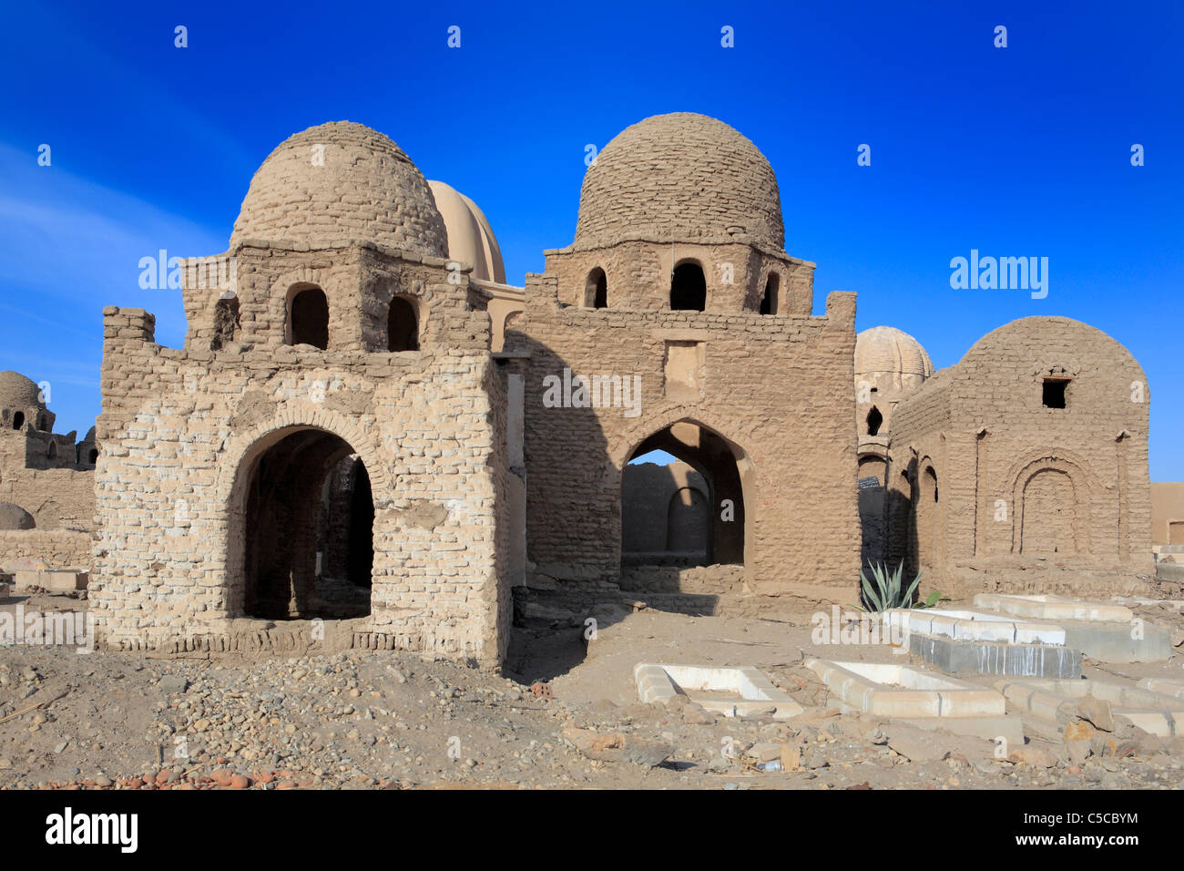 Mausoleum (11th-12th century), Fatimid cemetery, Aswan, Egypt Stock ...
