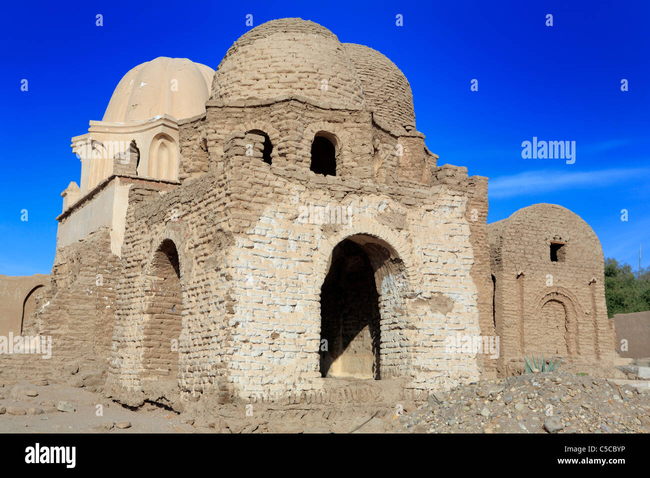 Mausoleum (11th-12th century), Fatimid cemetery, Aswan, Egypt Stock ...
