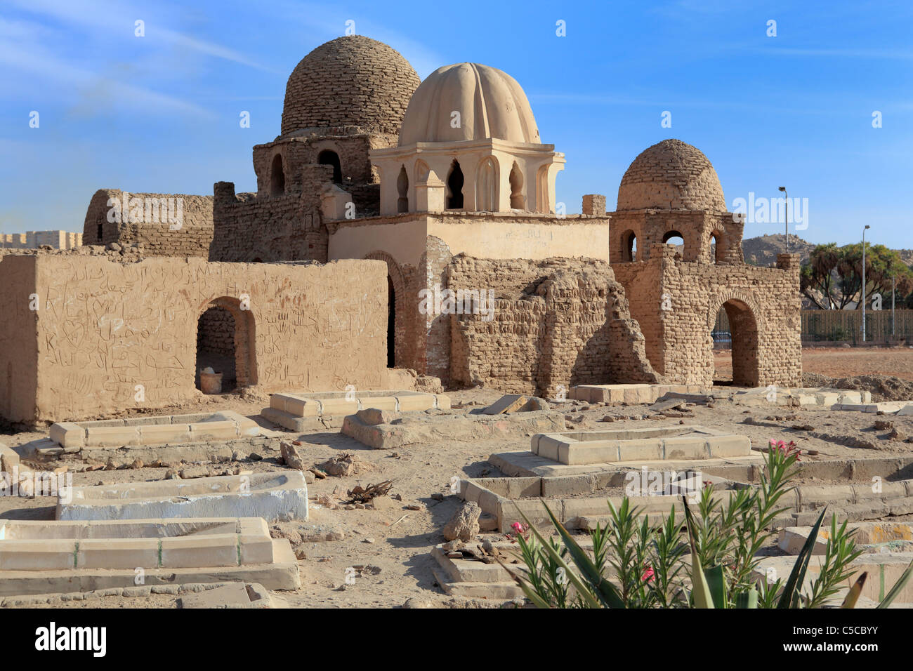 Mausoleum (11th-12th century), Fatimid cemetery, Aswan, Egypt Stock ...