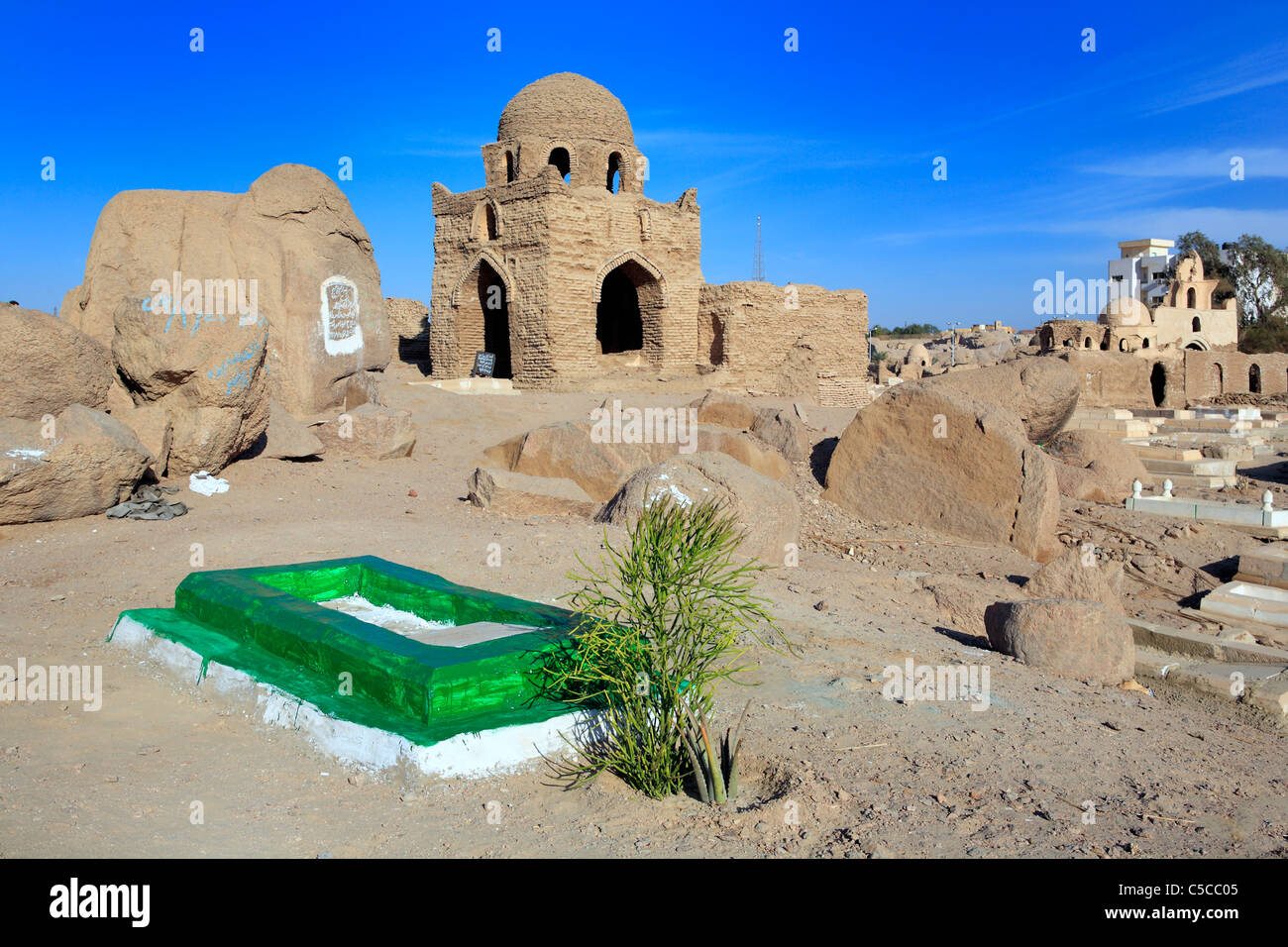 Mausoleum (11th-12th century), Fatimid cemetery, Aswan, Egypt Stock ...