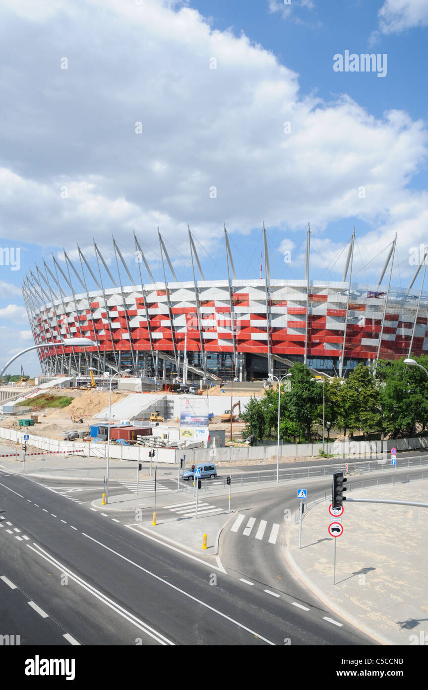 Building site of National Stadium in Warsaw - main arena of UEFA ...