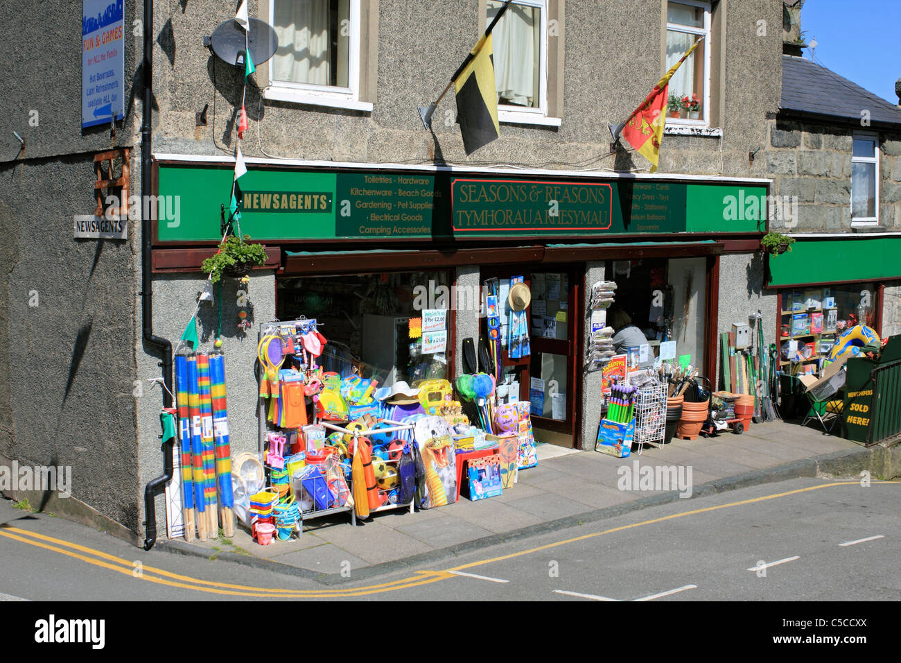 Newsagents store in Harlech, Gwynedd, Wales UK Stock Photo - Alamy