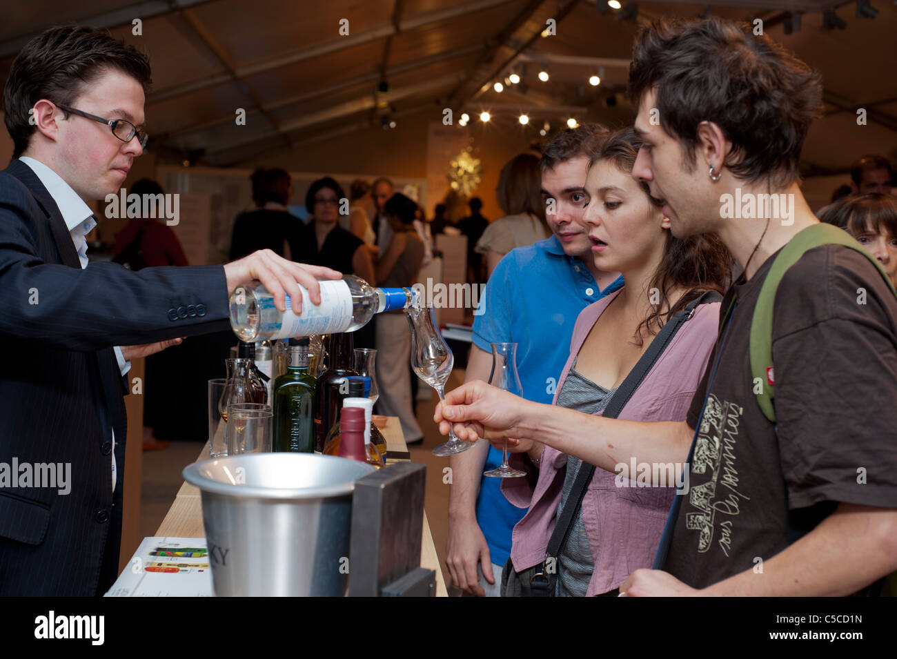 Paris, France, Group Young People Drinking Taste Testing Japanese ...