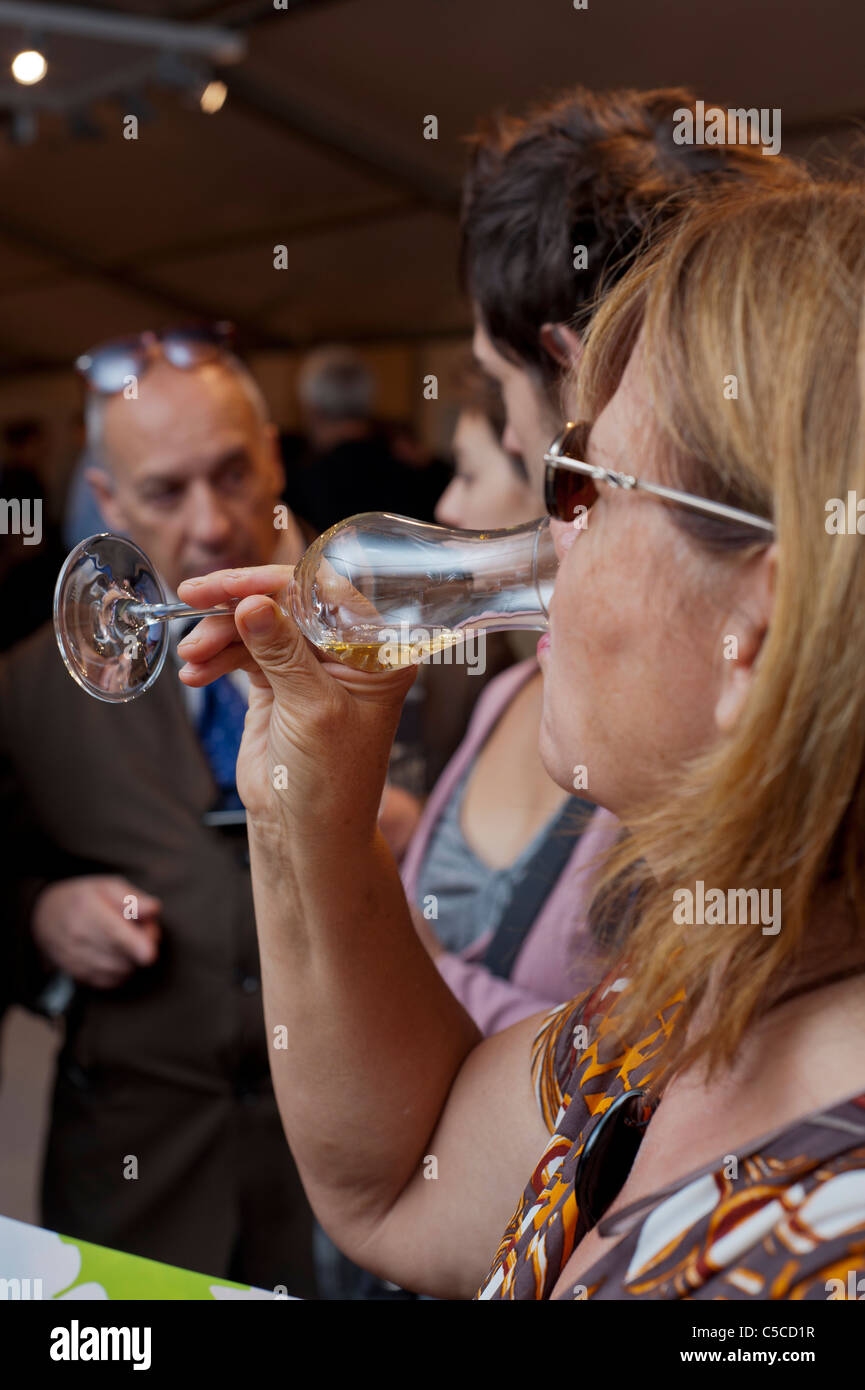 Paris, France, Woman Profile, Holding Glass, Taste Testing Japanese ...