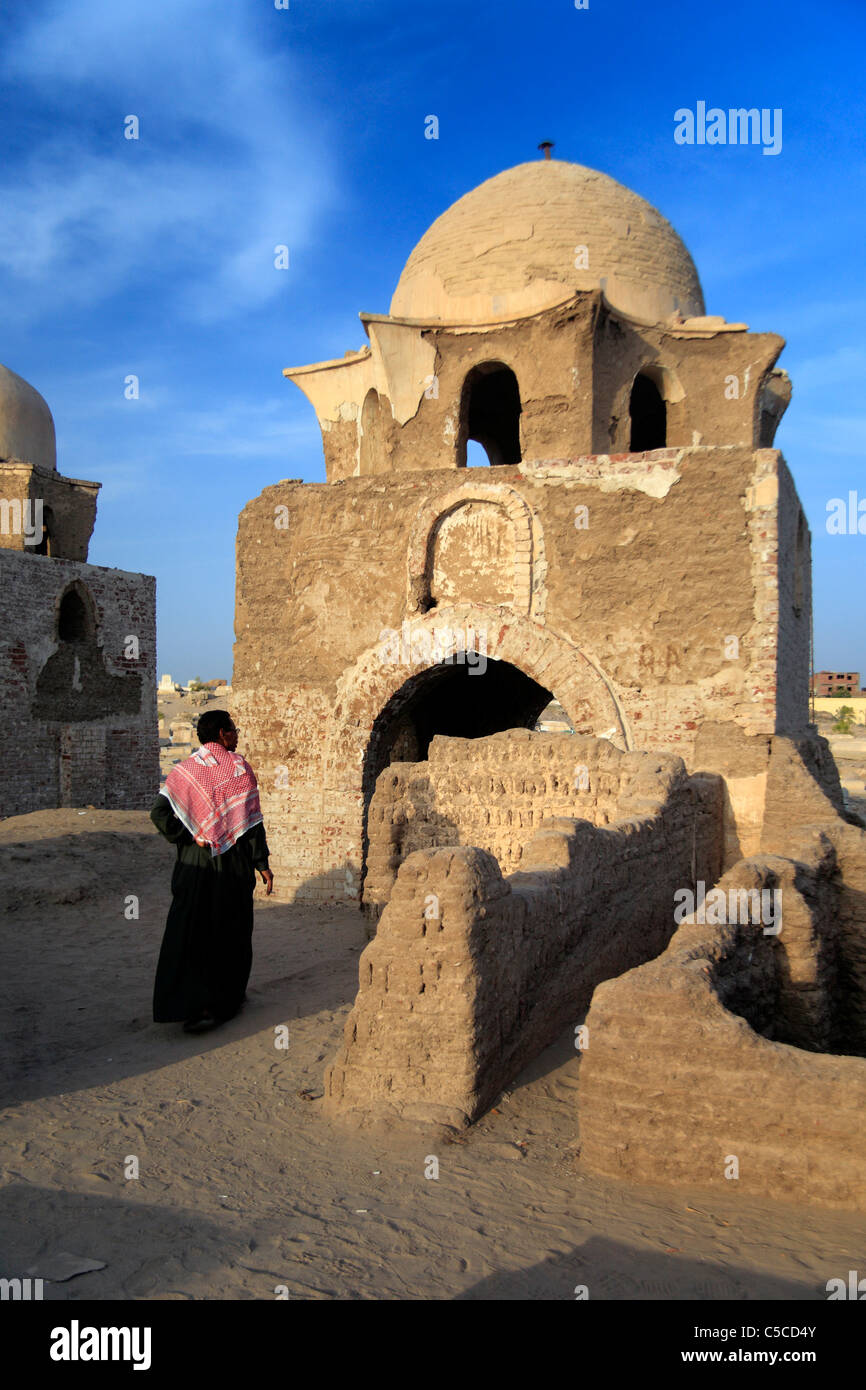 Mausoleum (11th-12th century), Fatimid cemetery, Aswan, Egypt Stock ...
